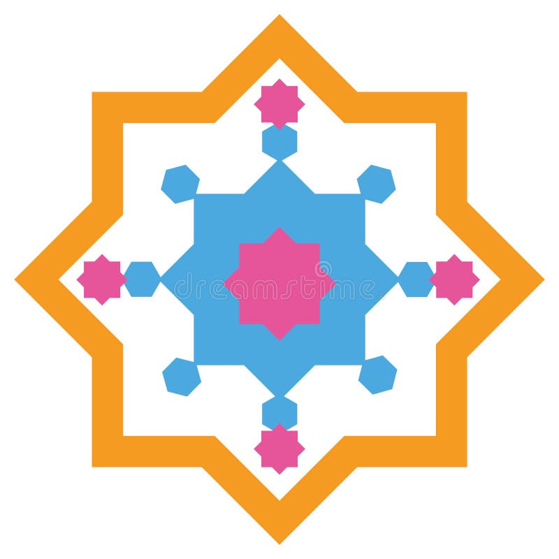Islamic Star with Decorations Stock Vector - Illustration of unique ...
