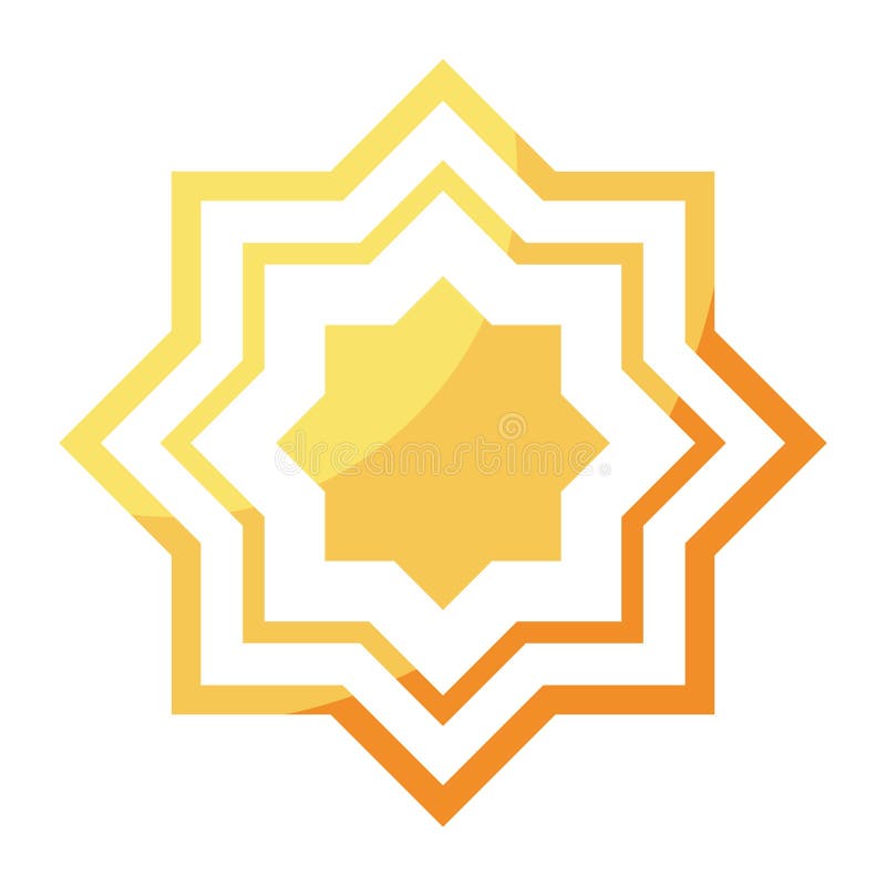Islamic star golden design stock vector. Illustration of mubarak ...