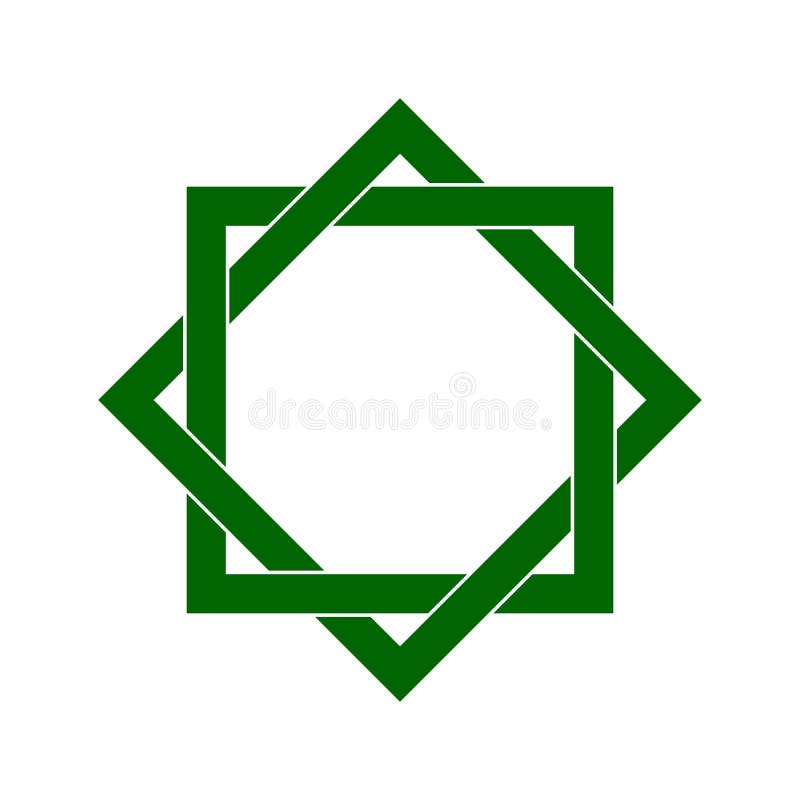 Islamic Star Octagonal Shape Graphic Icon Stock Vector - Illustration ...