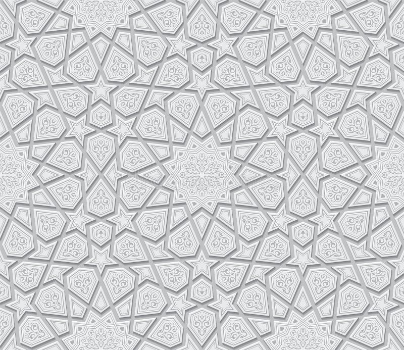 Islamic Star Ornament Light Grey Background Stock Vector - Illustration ...