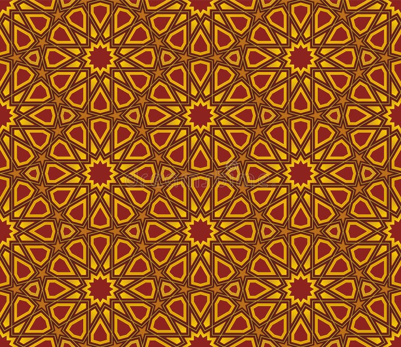 Islamic Star Gold Pattern stock vector. Illustration of moroccan - 47727162