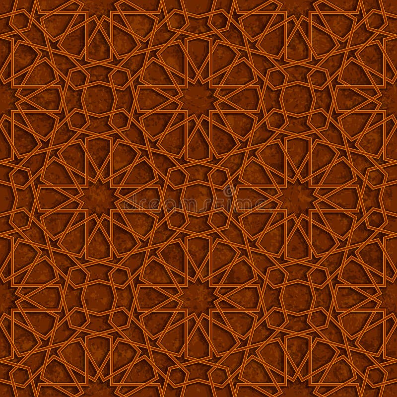 Islamic Star Ornament Golden Background Stock Vector - Illustration of ...