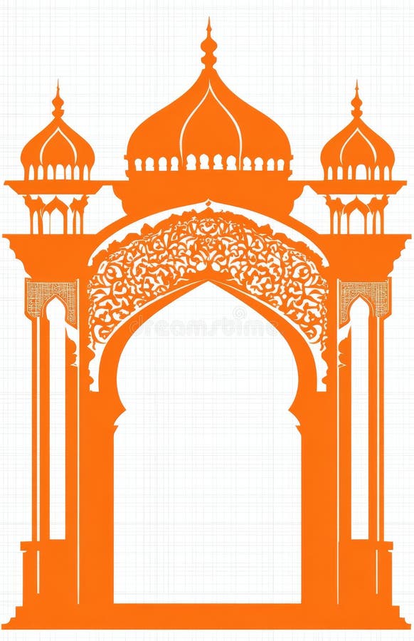 Islamic Style Decorative Door or Window Frame with an Oriental Arch ...