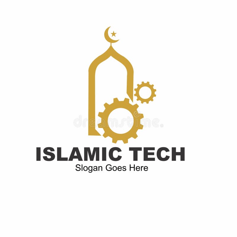 Islamic Tech Logo Design Template Stock Vector - Illustration of ...