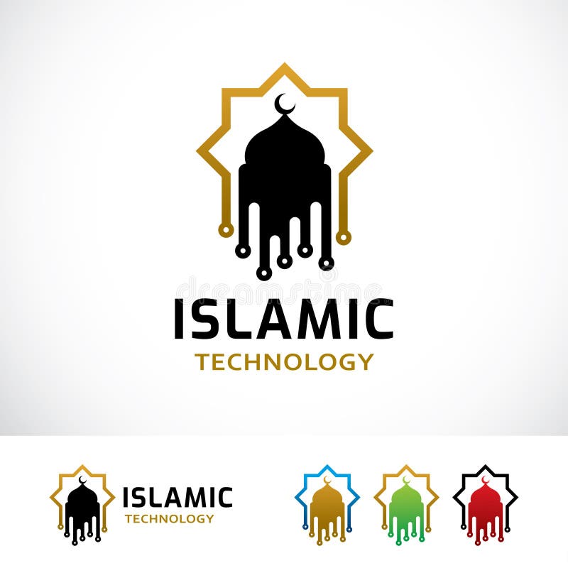 Islamic Technology Logo Design Template Stock Vector - Illustration of ...