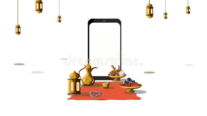Islamic Theme Illustrations, Materials, Elements, and Islamic Food ...