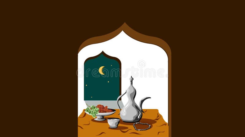 Islamic Theme Illustrations, Materials, Elements, and Islamic Food ...