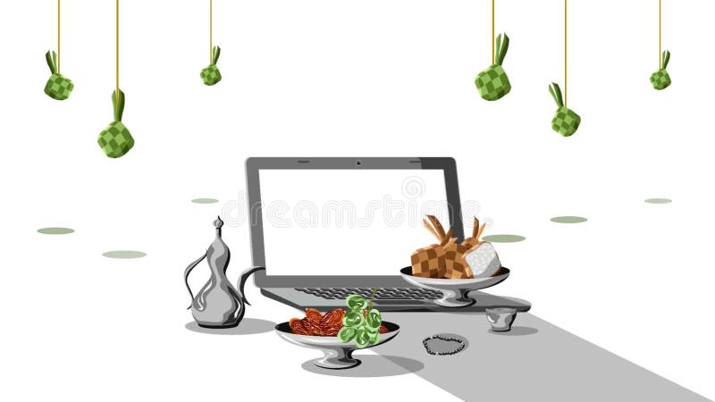 Islamic Theme Illustrations, Materials, Elements, and Islamic Food ...