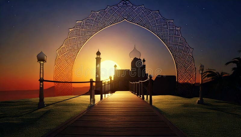 Islamic-themed YouTube Thumbnail with Modern and Traditional Elements ...