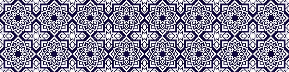 Islamic Vector Seamless Pattern. Repeated Arab Background with Elegant ...