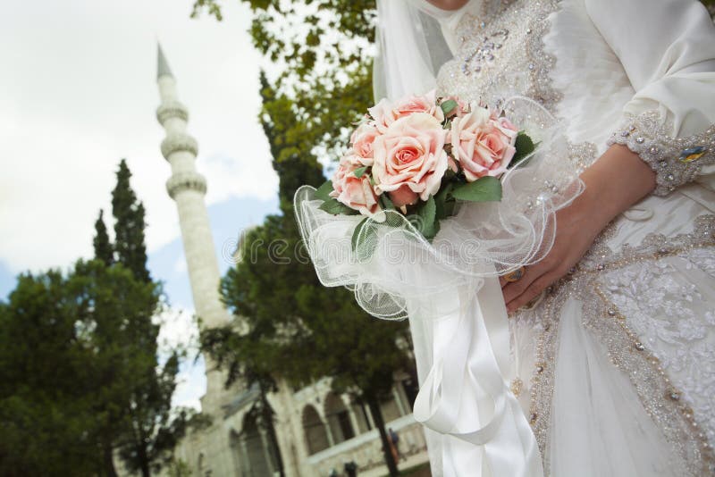 Islamic wedding stock image. Image of rose, bride, dress - 26532295