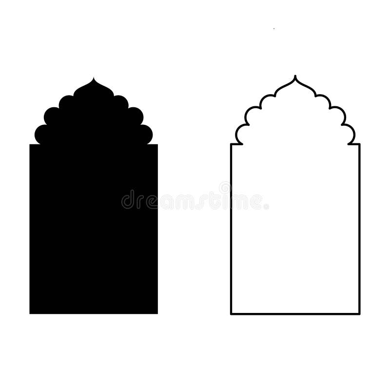 Islamic Window Icon Vector Illustration Stock Vector - Illustration of ...