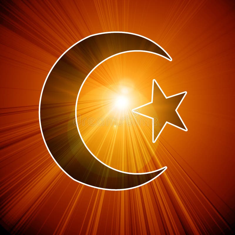 Islamitisch symbool stock illustratie. Illustration of embleem - 9592426