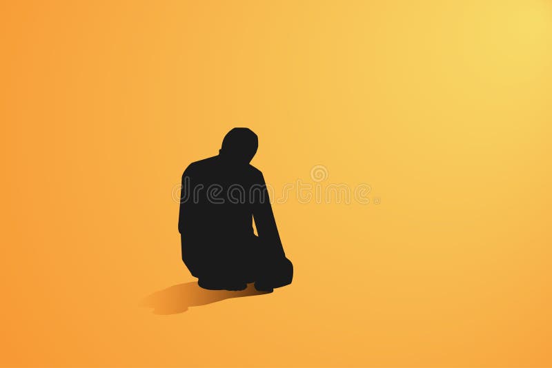 Islamitische Mens Die Moslimgebed Bidden Stock Illustratie ...