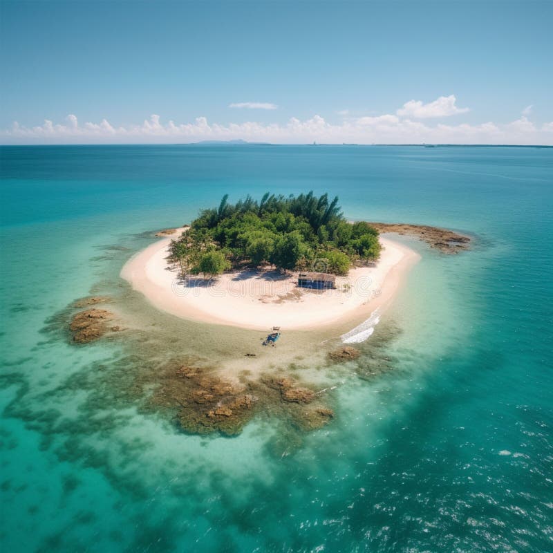 Island blue illustration stock illustration. Illustration of pattern ...