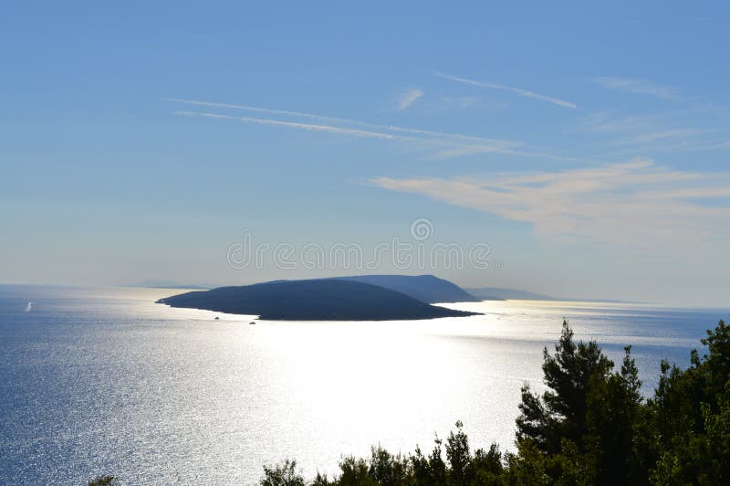 Adriatic sea and blue sky stock photo. Image of peaceful - 75869828