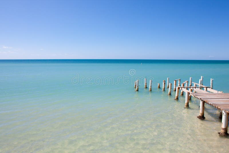 Island Beach Pier View stock image. Image of rico, marina - 37651639