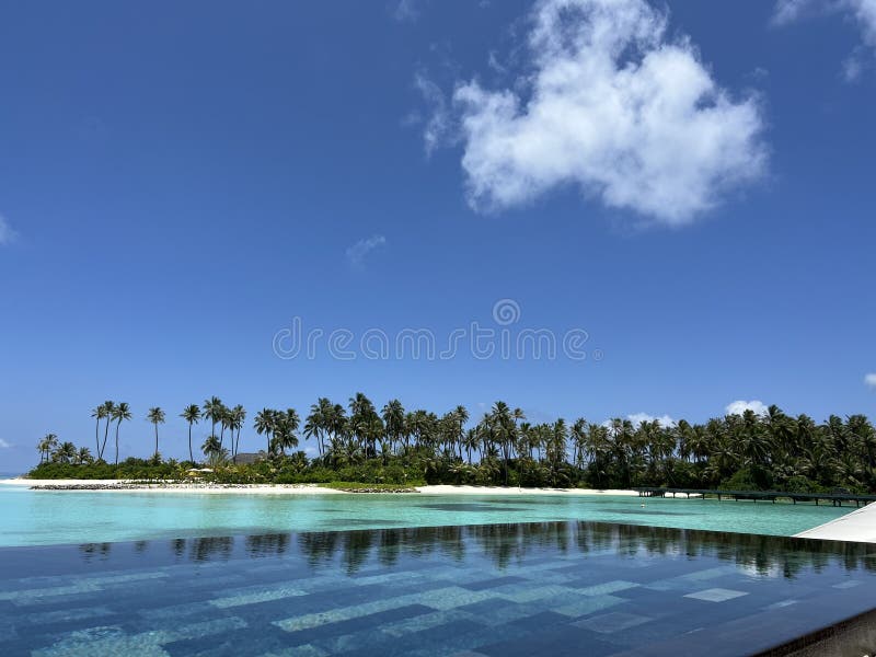 Island stock photo. Image of island, blue, clouds, trees - 255933018