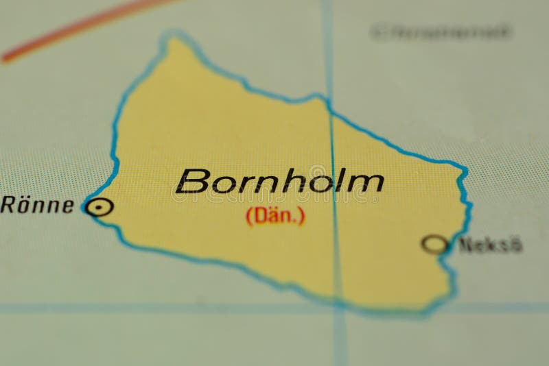 The Island of BORNHOLM on the Map Stock Image - Image of countries ...