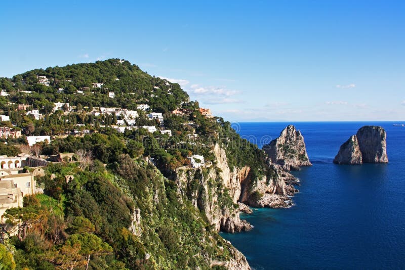 Island of Capri stock image. Image of port, mountain - 50401695