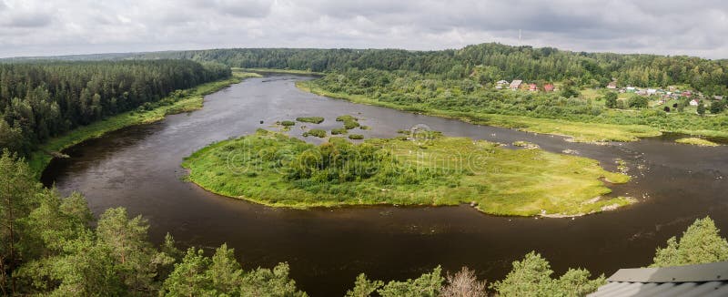Island in the Daugava River, Kraslava, Latvia Stock Photo - Image of ...