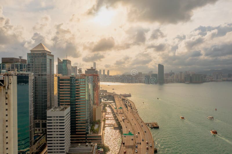 The Island Eastern Corridor at Hong Kong 28 May 2022 Editorial Stock ...