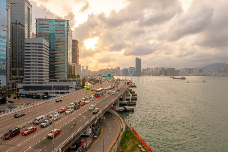 The Island Eastern Corridor at Hong Kong 28 May 2022 Editorial Stock ...