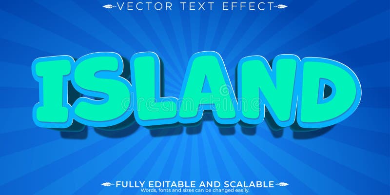 Island Editable Text Effect, Editable Beach and Tropical Text Style ...