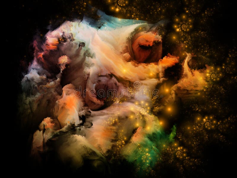 Fractal Nebula stock illustration. Illustration of representation ...