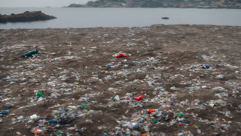 An Island Full of Plastic Garbage, Created with Generative AI ...