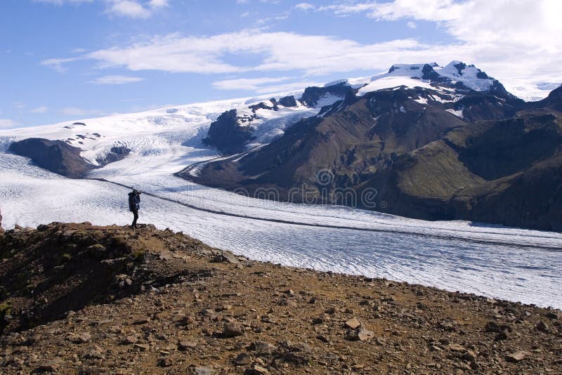 Island-Gletscher stockbild. Bild von ehrfurcht, aufstieg - 1374163