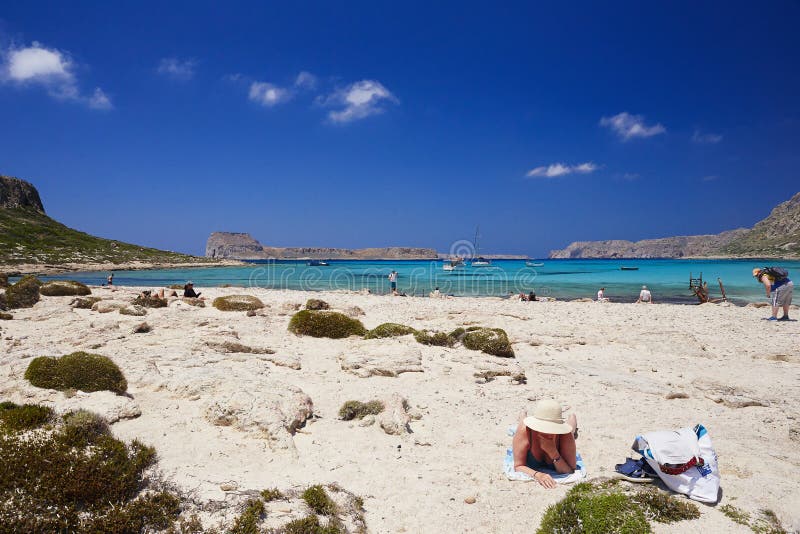 The Island Gramvousa and the Bay Balos Editorial Stock Photo - Image of ...