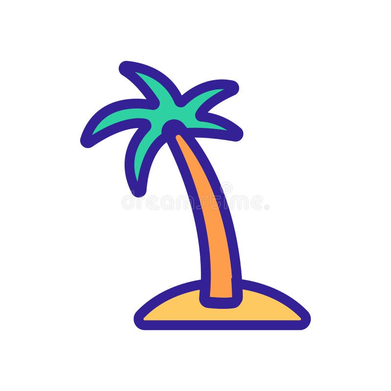 Island Icon Vector. Isolated Contour Symbol Illustration Stock Vector ...