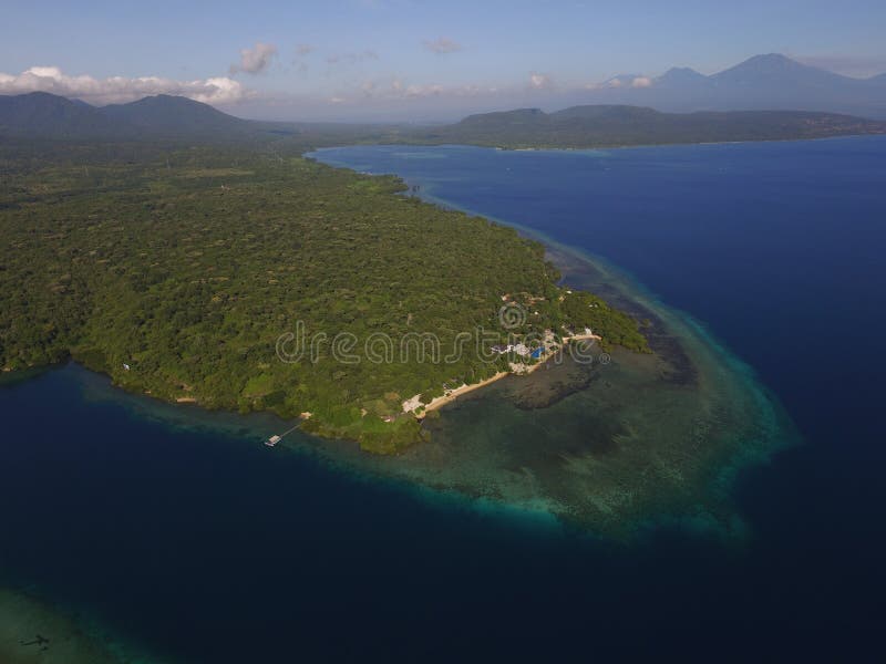 An Island Jutting into the Open Sea Stock Image - Image of cape ...