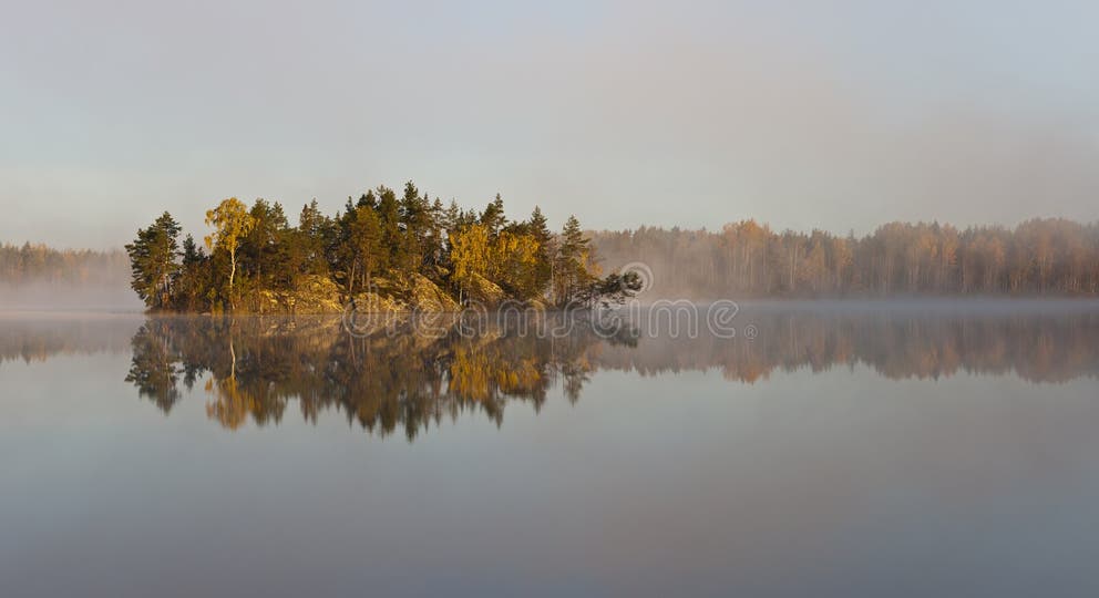 Island on lake stock image. Image of bright, islands - 21419845