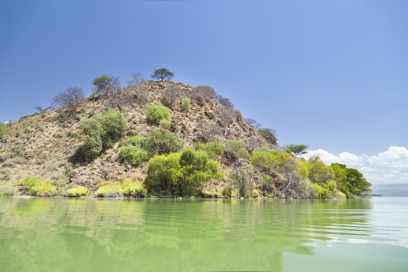 Lake Baringo in Kenya stock image. Image of island, door - 158546693