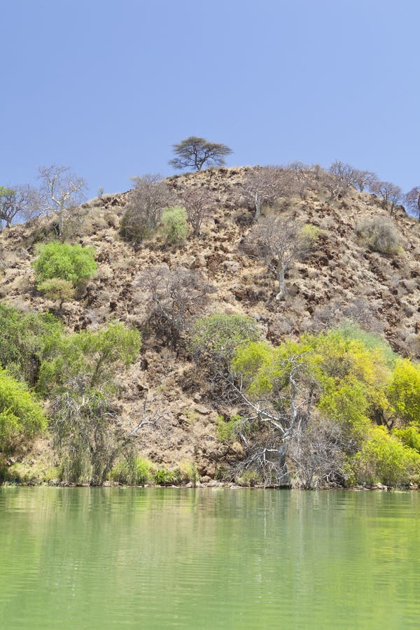 Island in Lake Baringo in Kenya Stock Photo - Image of horizontal, calm ...