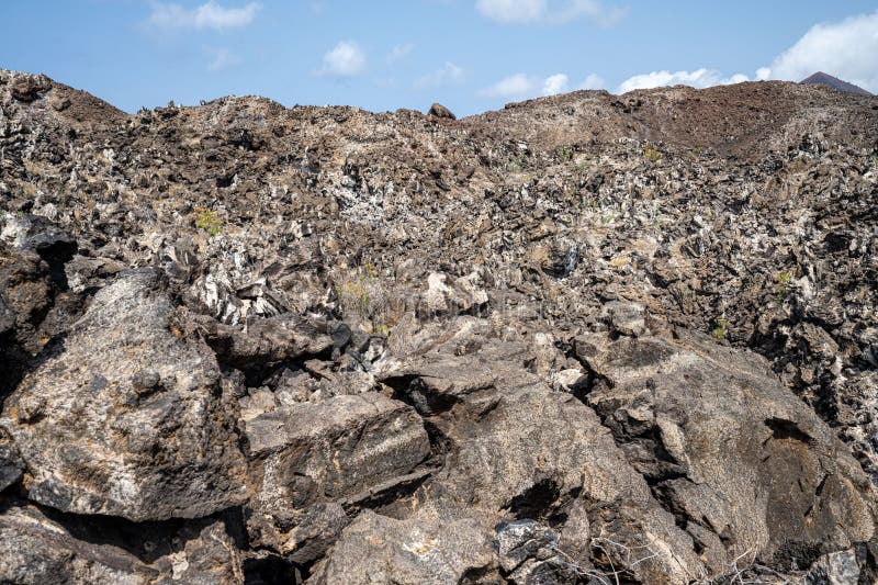 Island Landscape with Solidified Lava Flow. Ascension Island. Stock ...