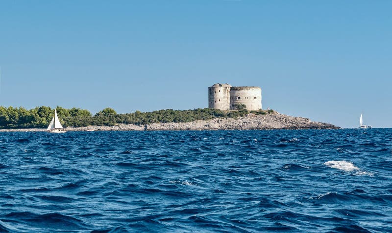 Island Mamula in Montenegro, Europe Stock Photo - Image of historical ...