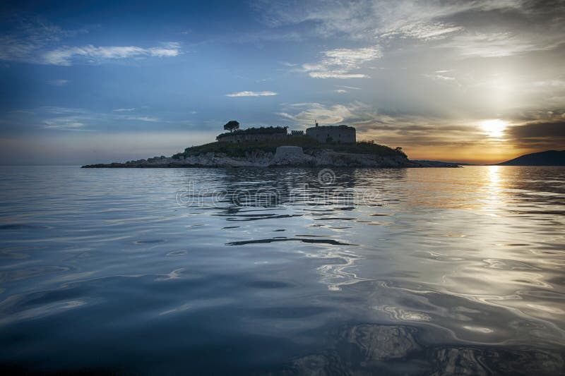 Island Mamula stock image. Image of landmark, place, destinations ...