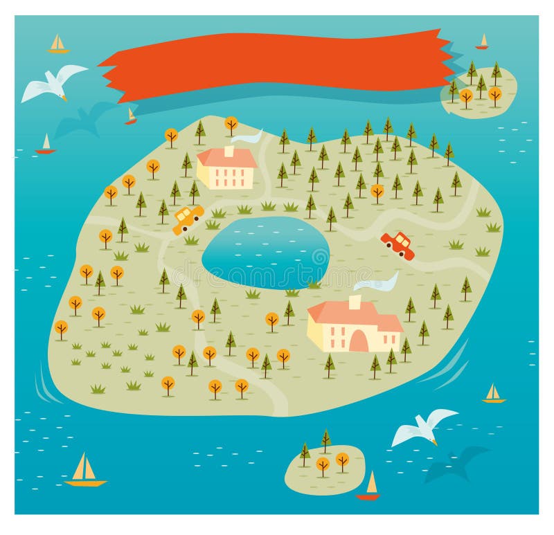 Island Map Vector stock vector. Illustration of seagull - 83483537 Island Map Vector stock vector. Illustration of seagull - 83483537