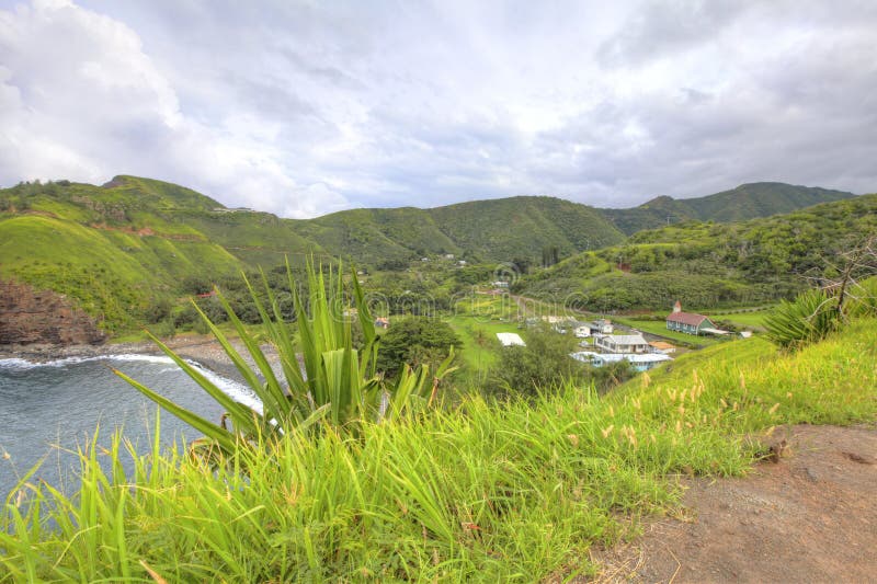 Island Maui Tropical Cliff Coast Line with Ocean. Stock Image - Image ...