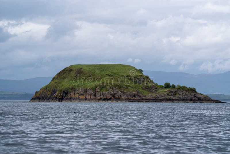 Island in the Middle of the Sea Stock Photo - Image of greenery ...