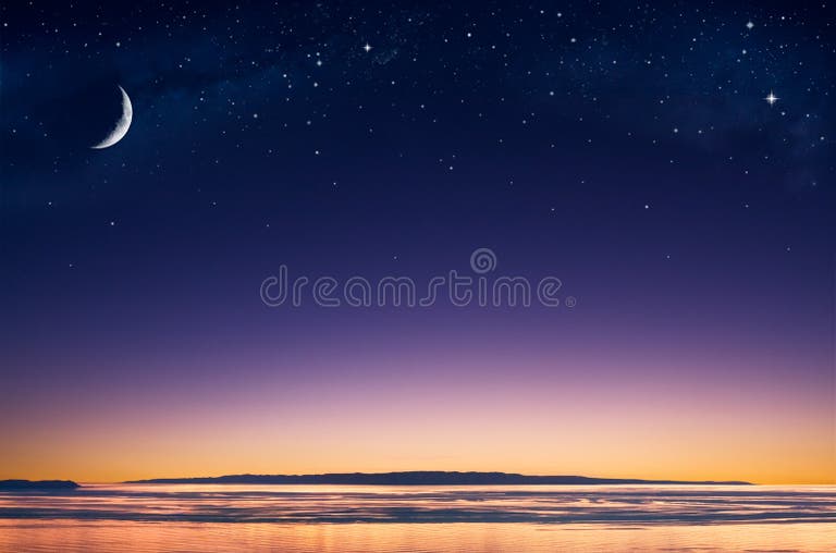 Island Moon stock photo. Image of seascape, moon, pacific - 20597648