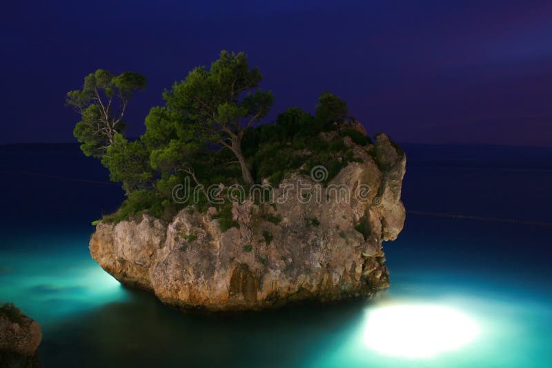 Island at Night stock image. Image of punta, outdoors - 13197801