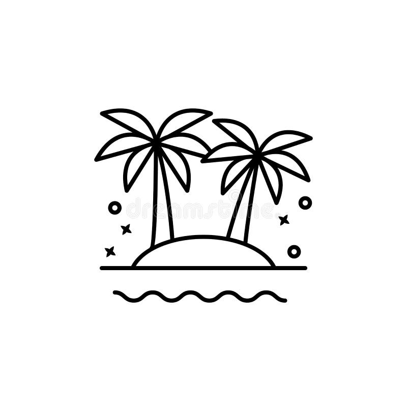 Oasis with Palm Trees. Desert Stock Vector - Illustration of land ...