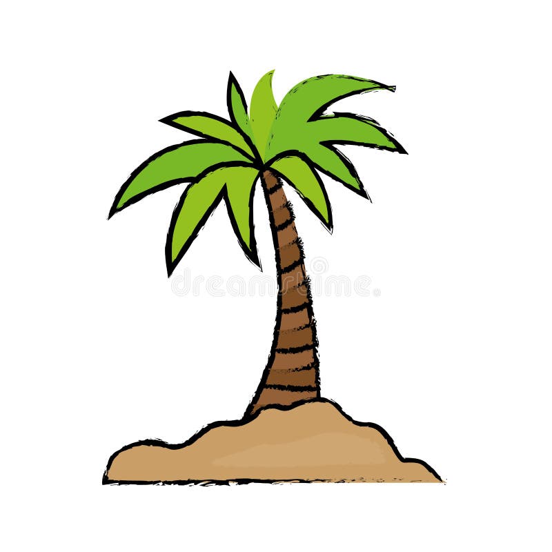 Island palm tree stock illustration. Illustration of resort - 82492000