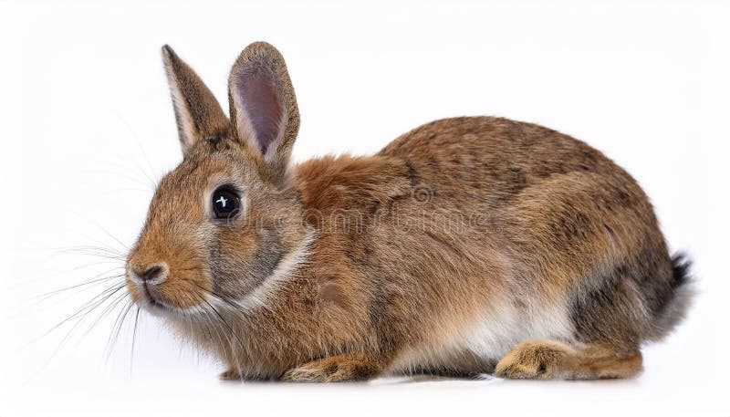 A Rabbit Against White Background Stock Illustration - Illustration of ...