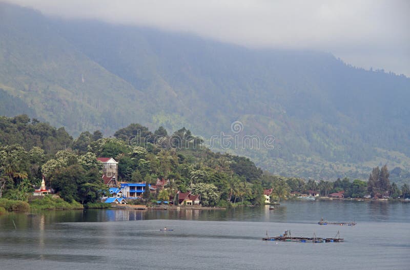 Island Samosir, Lake Toba. Sumatra Stock Image - Image of destinations ...