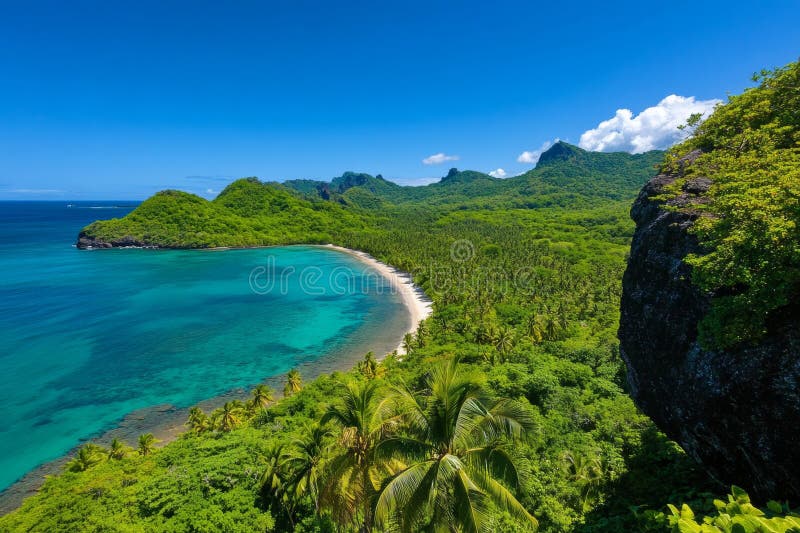 Island Scenery, Lush Greenery, Towering Palms Invite Adventure and ...